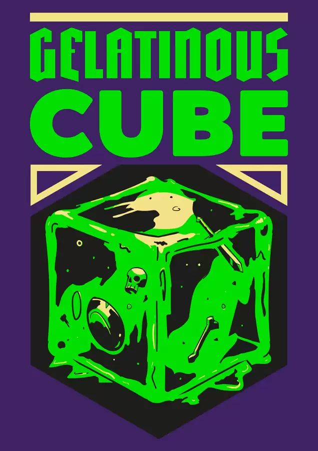 Плакат бумажный Gelatinous Cube / D&D - купить недорого