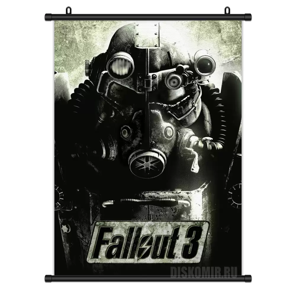 Гобелен тканевый Fallout 3 Power Armor & Logo - купить недорого