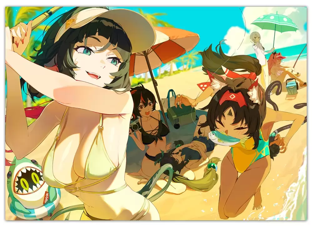 Плакат бумажный Zenless Zone Zero Summer - купить недорого