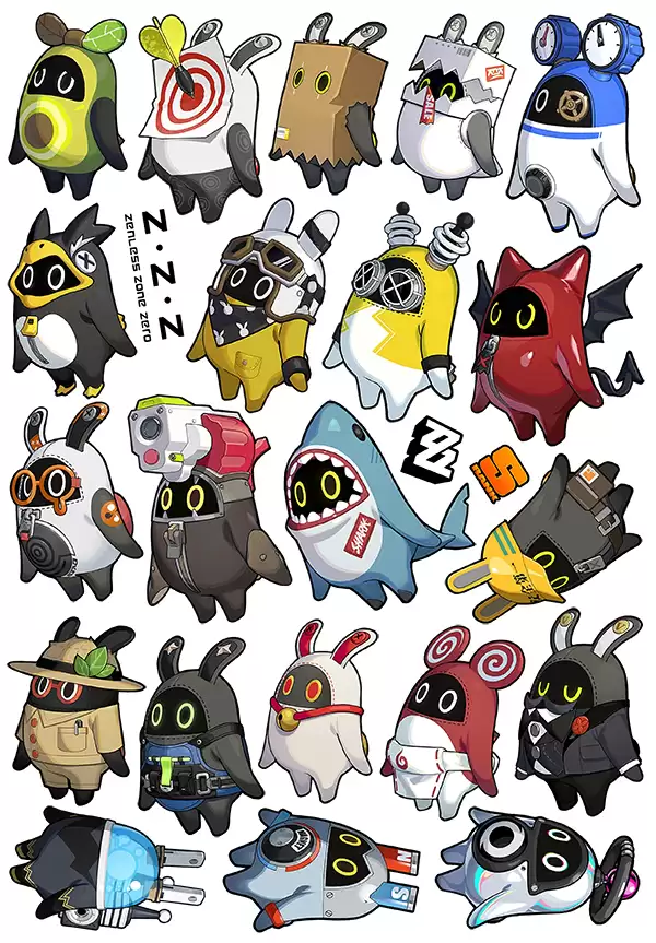 Стикеры Zenless Zone Zero Bangboo - купить недорого