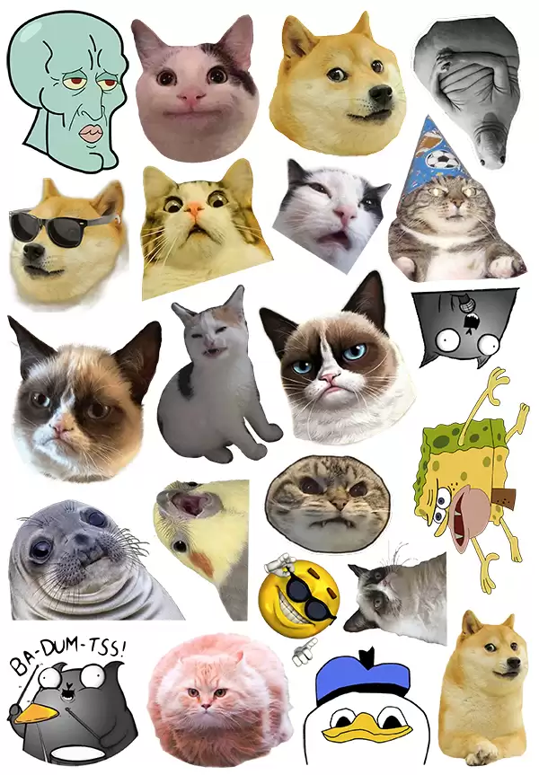 Наклейки Mem Animals - купить недорого